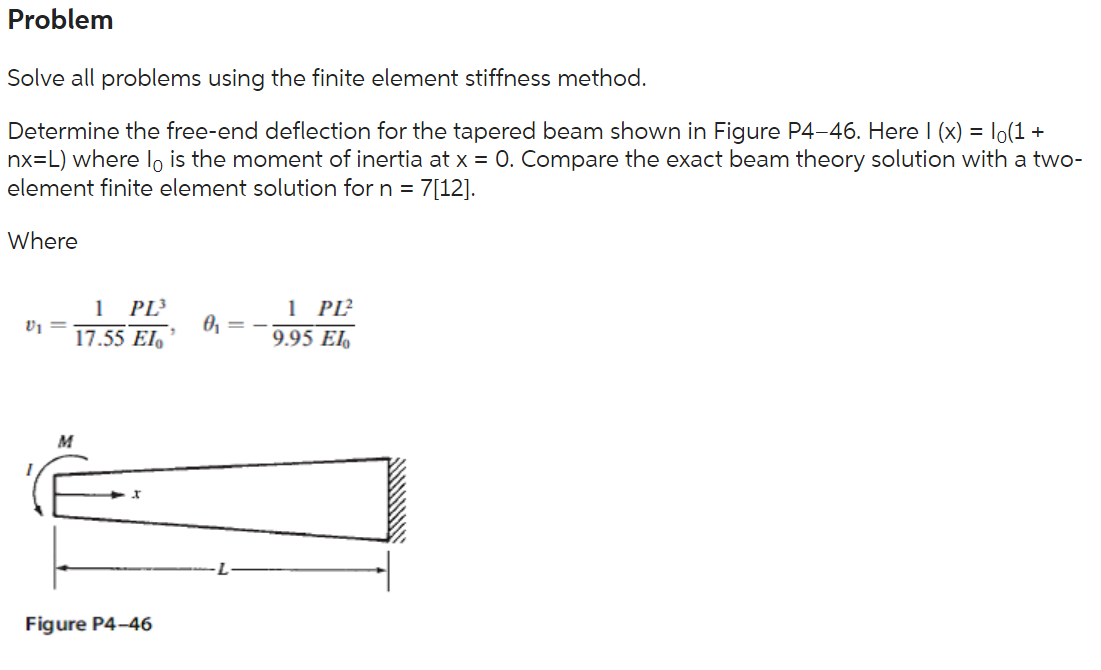 Solved Solve all problems using the finite element stiffness | Chegg.com