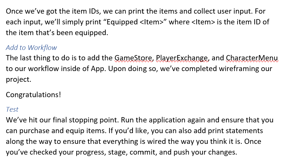 Solved Part 5: The Store and Exchange Our next two workflows | Chegg.com