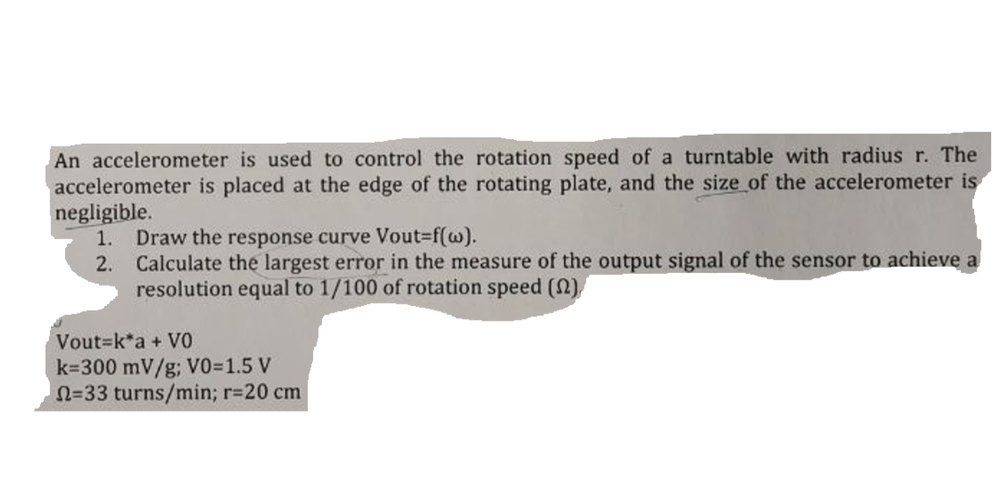 an accelerometer is used to control the rotation | Chegg.com