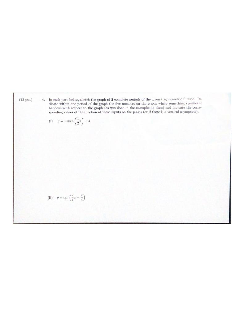 In each part below, sketch the graph of 2 complete | Chegg.com