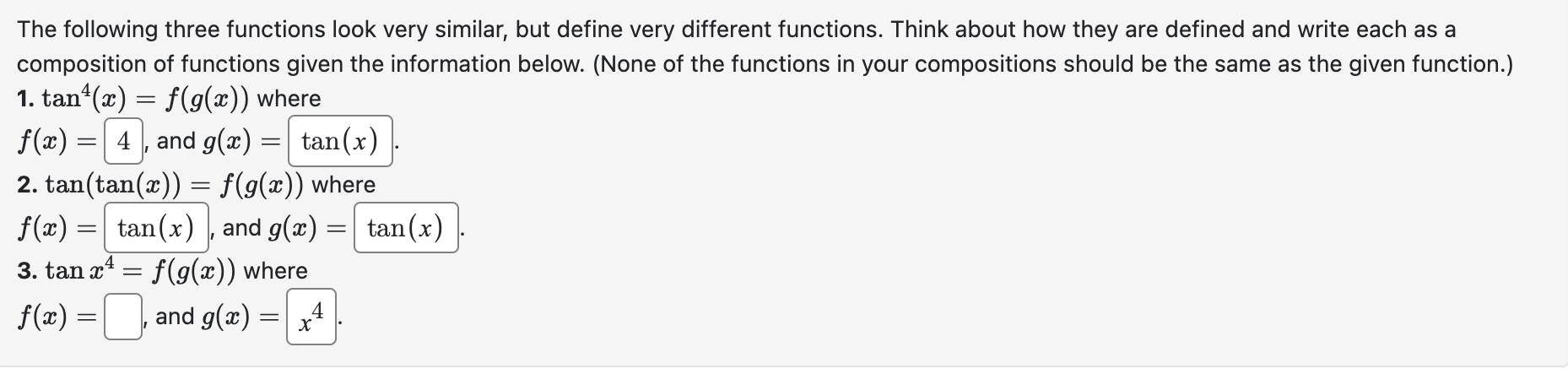 Solved The following three functions look very similar, but | Chegg.com