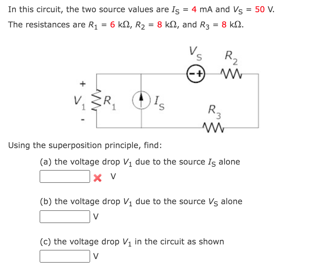 Solved In this circuit, the two source values are Is = 4 mA | Chegg.com