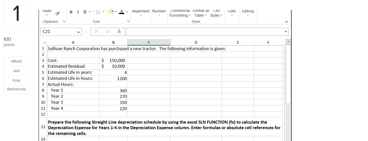 Solved Paste B I U A Cells Editing Alignment Number