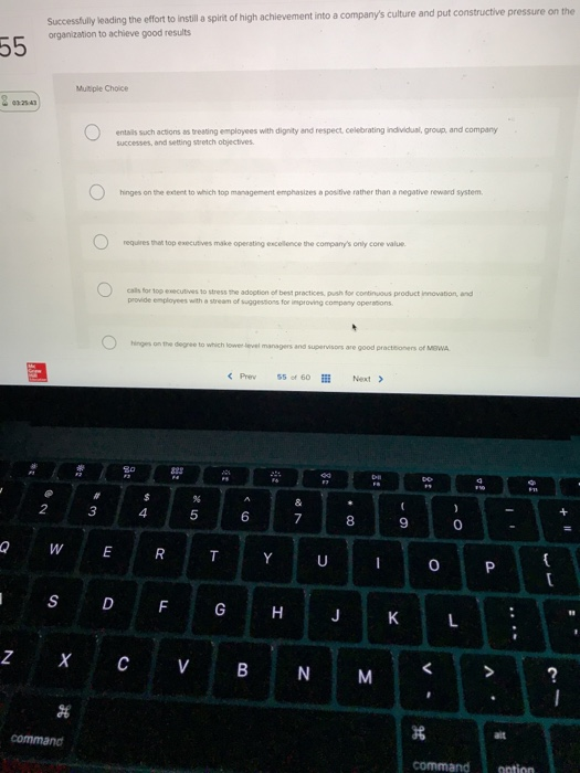 Solved The menu of actions management can take to change | Chegg.com