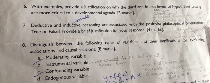 6. With examples, provide a justification on why the | Chegg.com