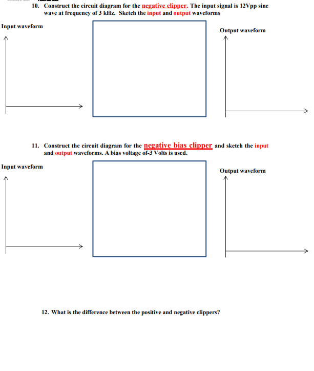 Solved 7. A Positive Clipper is shown in Figurel: the input | Chegg.com