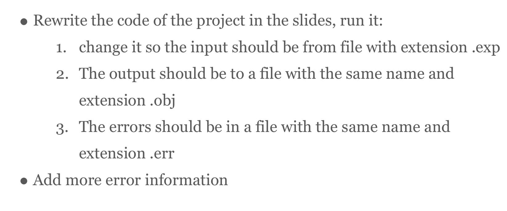 Solved - Rewrite the code of the project in the slides, run | Chegg.com