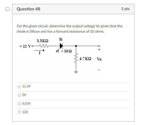 Solved What is output voltage measured across the 100 kilo | Chegg.com