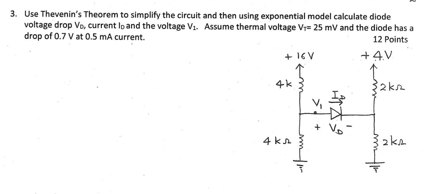 Solved 3. Use Thevenin's Theorem to simplify the circuit and | Chegg.com