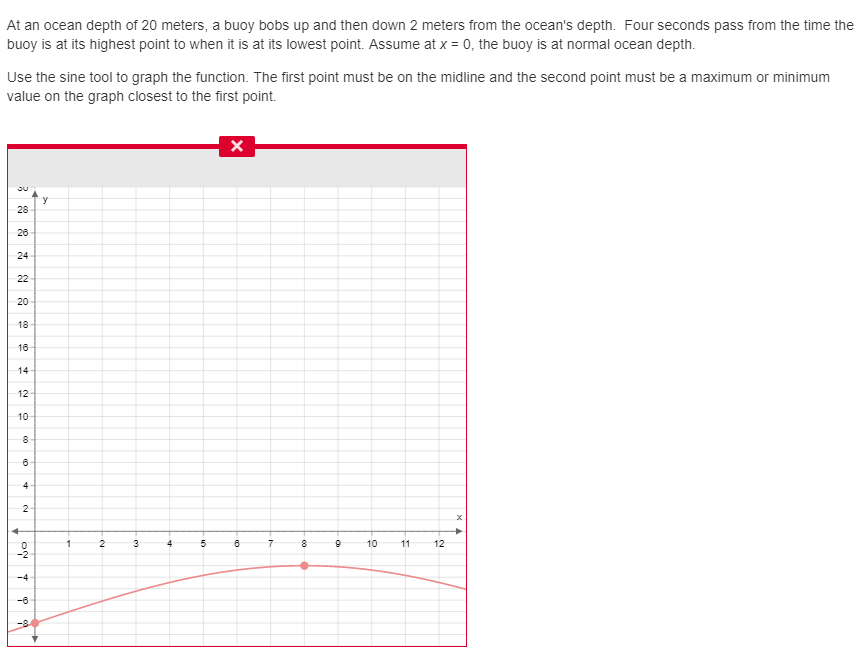 Solved At an ocean depth of 20 meters, a buoy bobs up and | Chegg.com
