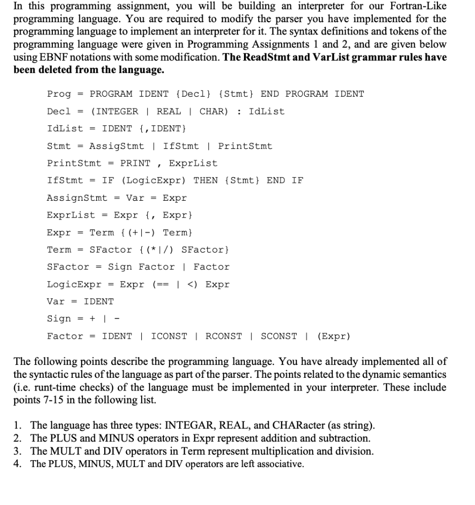 In this programming assignment, you will be building | Chegg.com