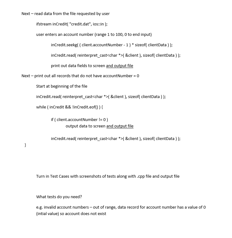 Solved Given Struct Clientdata Int Account Number Char 