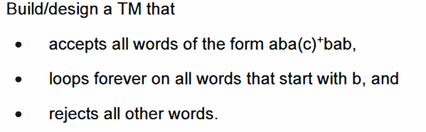 Solved Build/design a TM that accepts all words of the form | Chegg.com