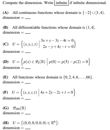 Solved Let U={(x,y,z,t)∈R4∣} Find a basis for U. Basis(U)={} | Chegg.com