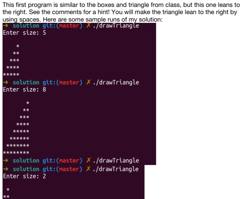 Solved This first program is similar to the boxes and | Chegg.com
