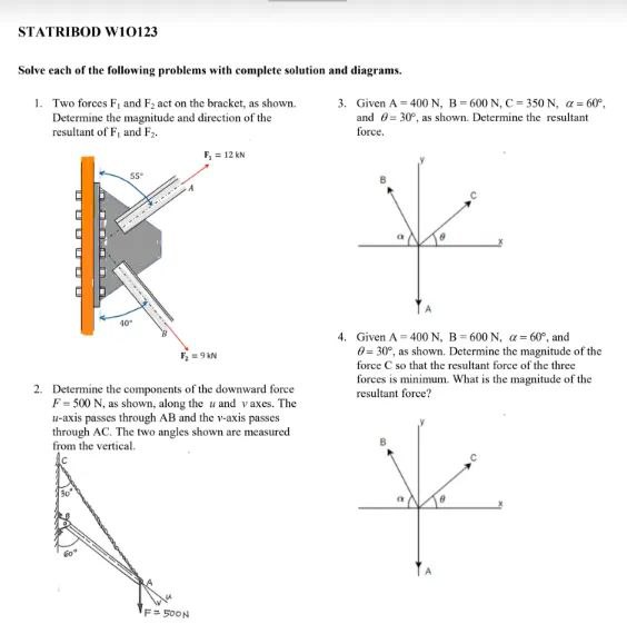 Solved Solve each of the following problems with complete | Chegg.com