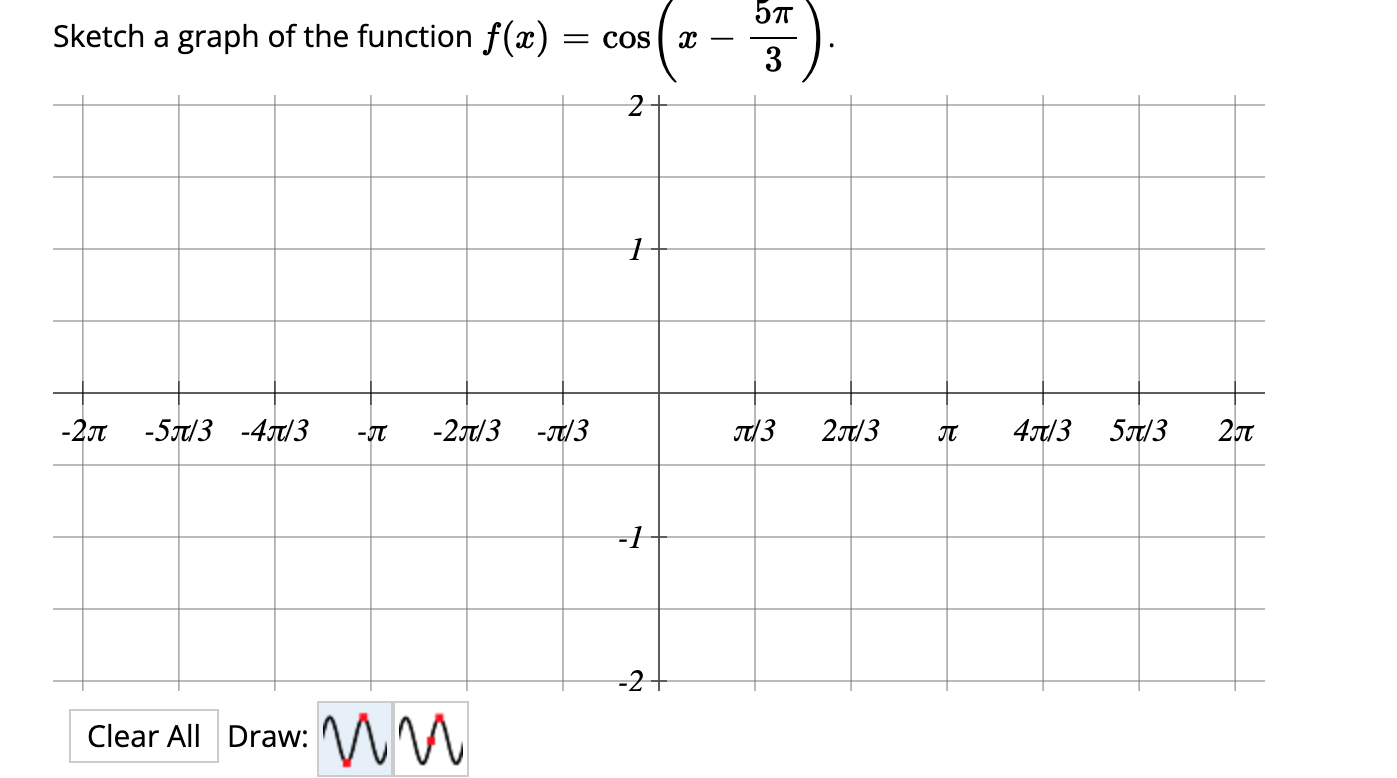 Solved f(x)=3sin(2πx)+2f(x)=cos(x−35π). | Chegg.com