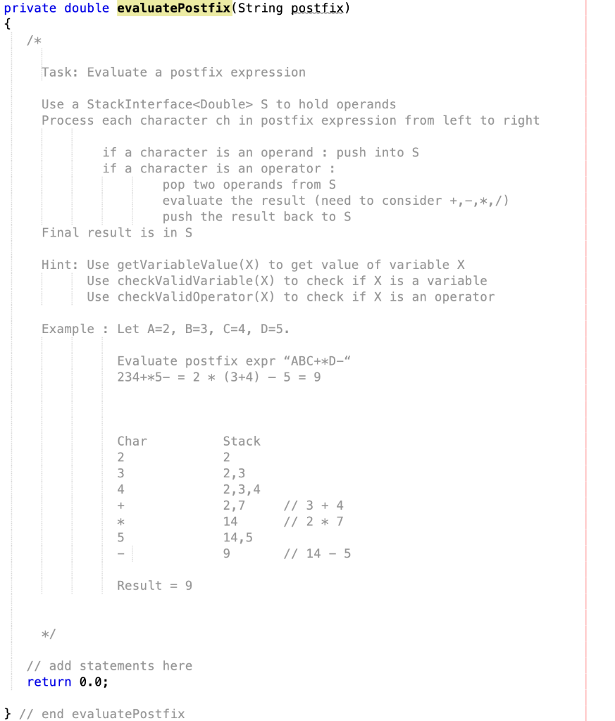 Java. Must not use Java API java.util.Stack /** | Chegg.com