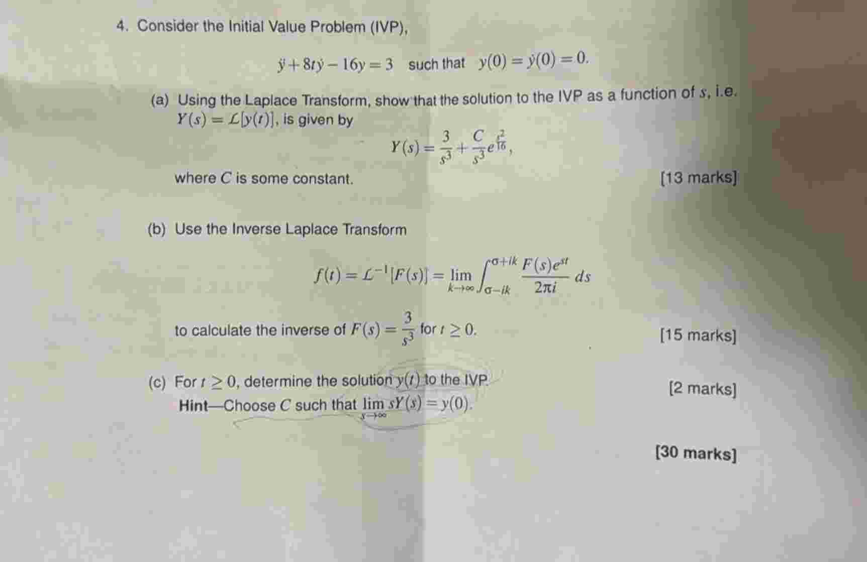 Solved Consider the Initial Value Problem | Chegg.com