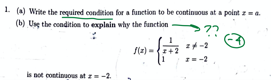 Solved 1. (a) Write the required condition for a function to | Chegg.com