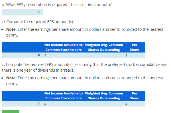 Solved Computing EPS: Simple Capital Structure At the end of | Chegg.com