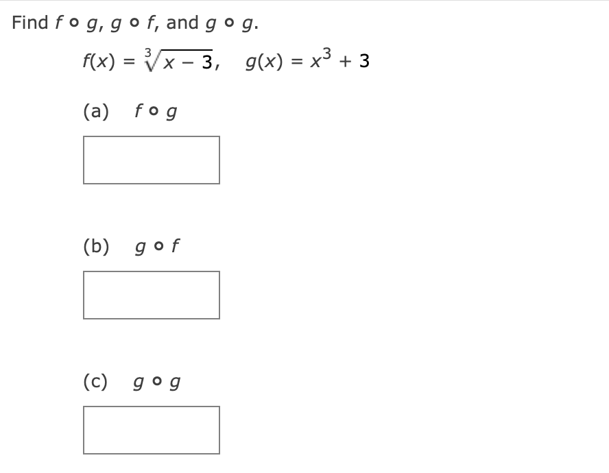 Solved Find f@g,g@f, ﻿and | Chegg.com