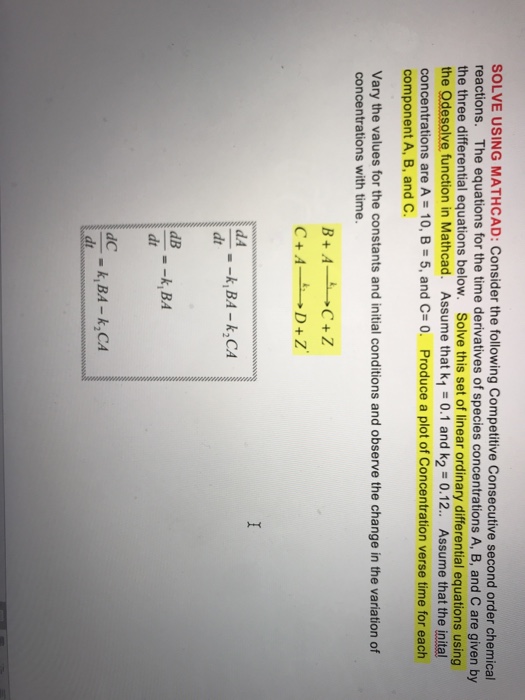 Solved SOLVE USING MATHCAD: Consider the following | Chegg.com