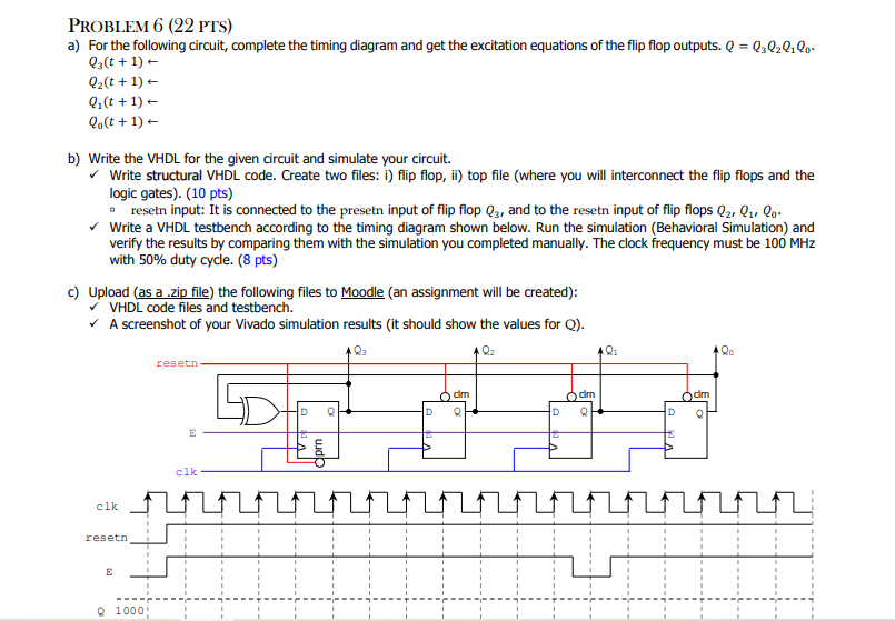 PROBLEM 6 (22 PTS) a) For the following circuit, | Chegg.com