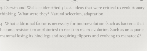 Solved 3. Darwin and Wallace identified 3 basic ideas that | Chegg.com