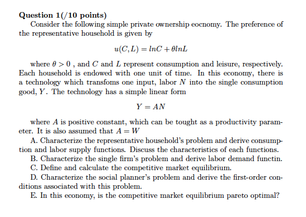 Solved Question 1(/10 ﻿points)Consider the following simple | Chegg.com