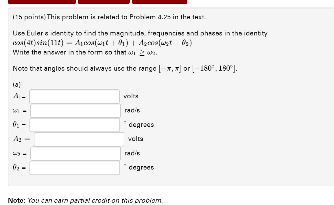 Solved (15 points) This problem is related to Problem 4.25 | Chegg.com