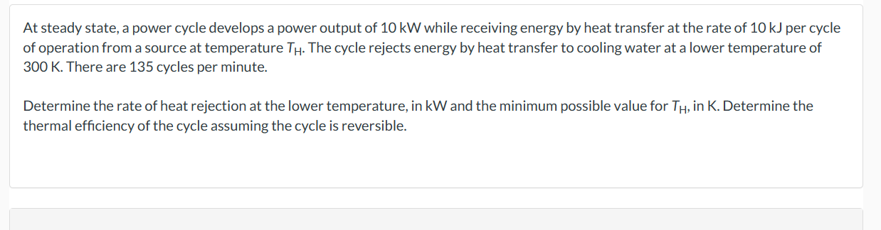 Solved At steady state, a power cycle develops a power | Chegg.com