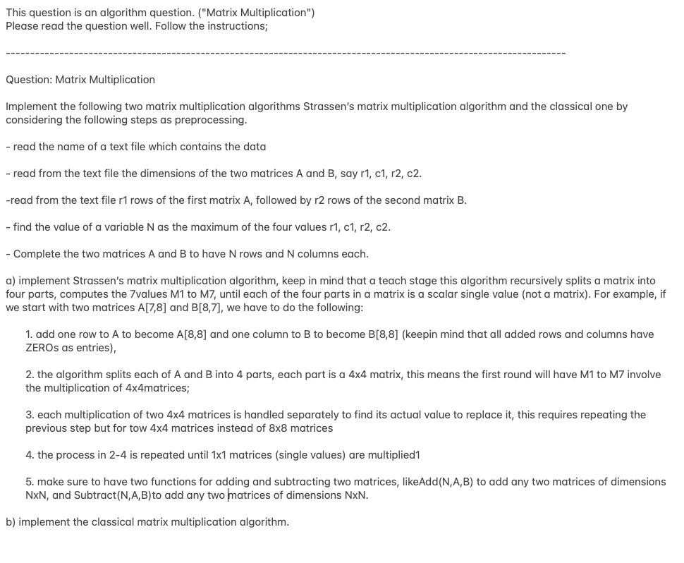 Solved This question is an algorithm question. | Chegg.com