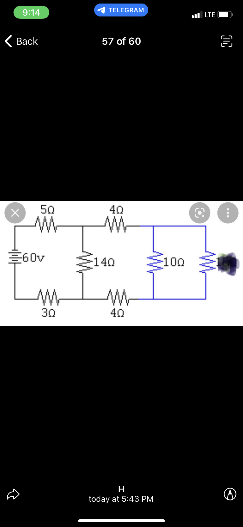 Solved find the unknow R since the total current = 3.65 | Chegg.com