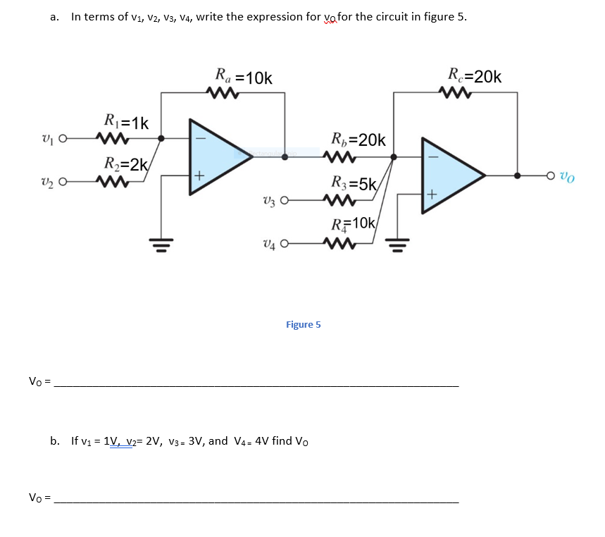 Solved In Terms Of V1 V2 V3 V4 Write The Expression For Chegg Solved In Terms Of V1 V2 V3 V4 Write The Expression For Chegg