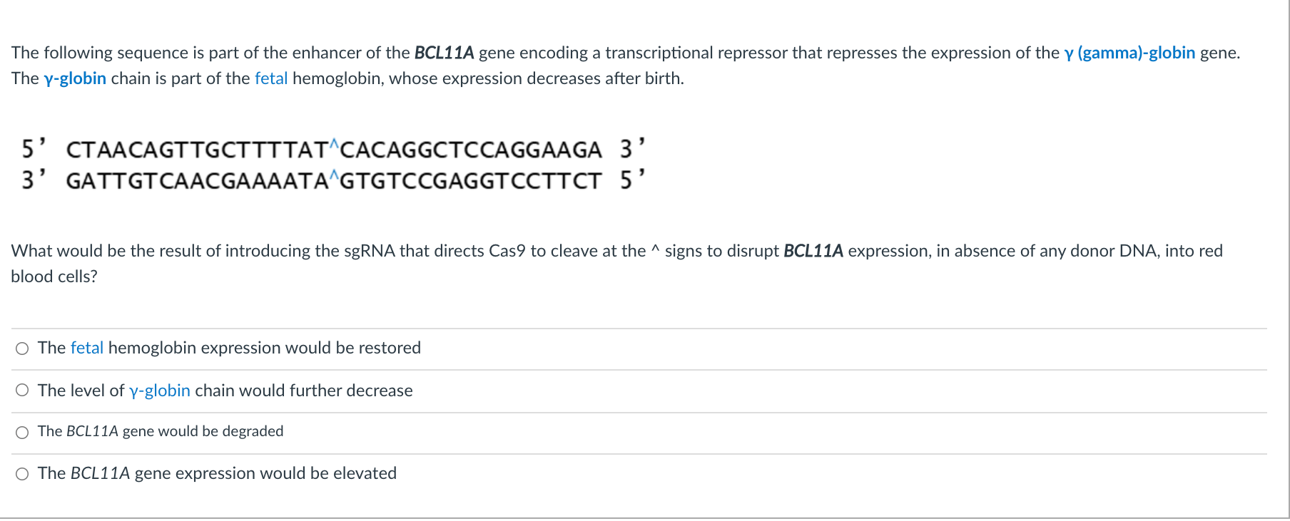 Solved The following sequence is part of the enhancer of the | Chegg.com