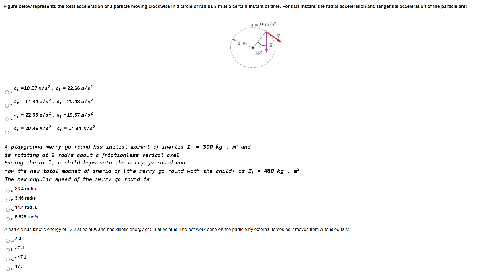 Solved Figure below represents the total acceleration of a | Chegg.com