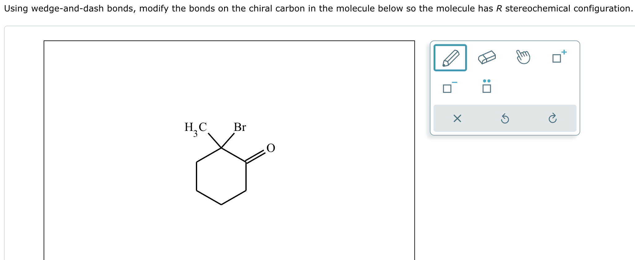 Solved Using wedge-and-dash bonds, modify the bonds on the | Chegg.com
