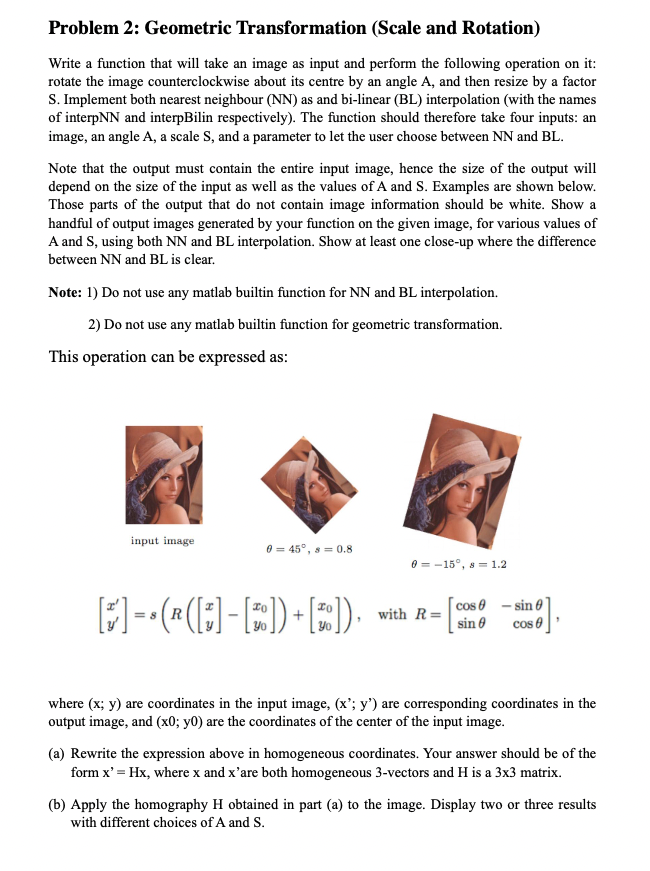1) For each question, you must prepare a main m file | Chegg.com