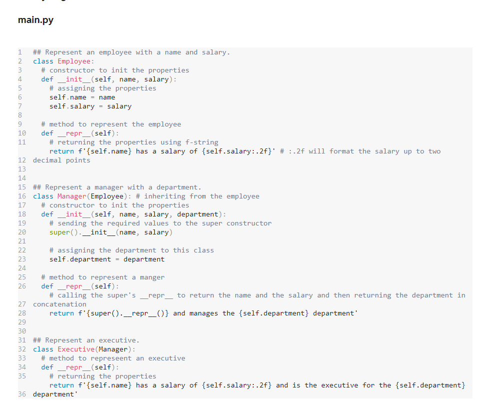 Solved 10.4 LAB: Employee (Writing superclass and | Chegg.com