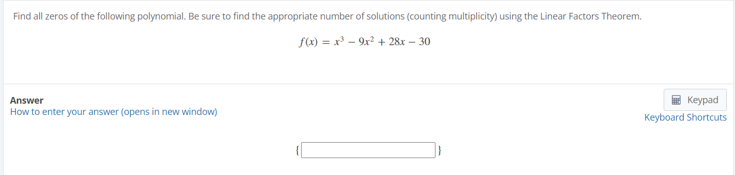 Solved Find all zeros of the following polynomial. Be sure | Chegg.com