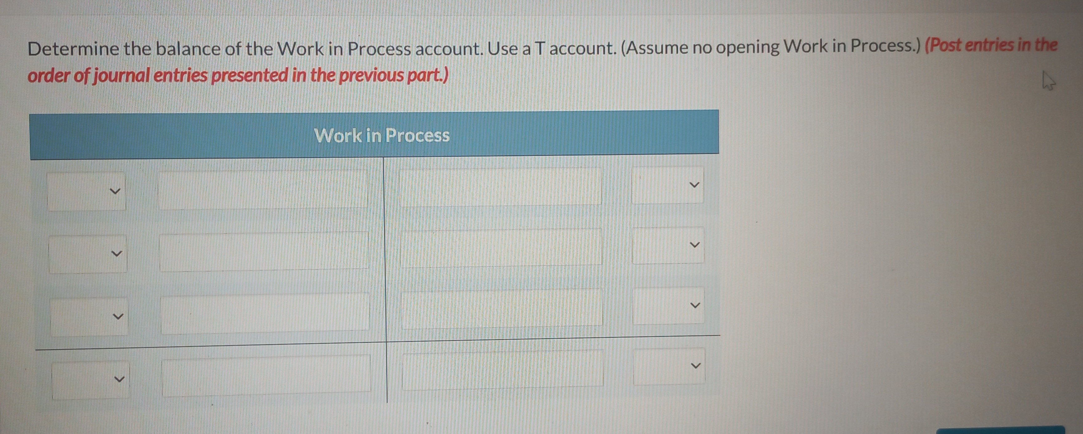 6. Cost of Completed Work $73700 Work in Process | Chegg.com