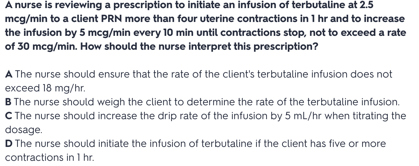 Solved A nurse is reviewing a prescription to initiate an | Chegg.com