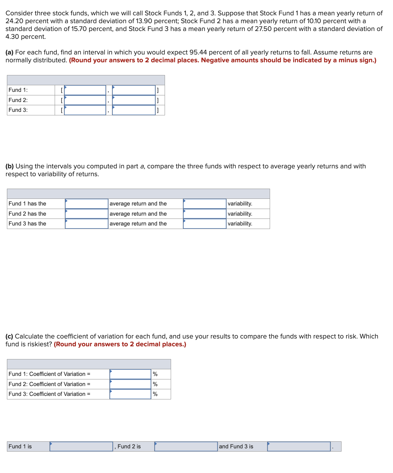 Solved Consider three stock funds, which we will call Stock | Chegg.com