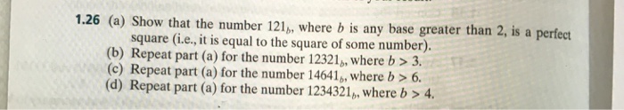 Solved (a) Show that the number 121_b, where b is any base | Chegg.com