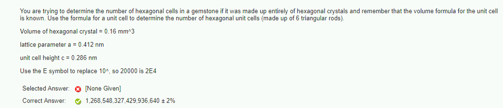 Solved You are trying to determine the number of hexagonal | Chegg.com