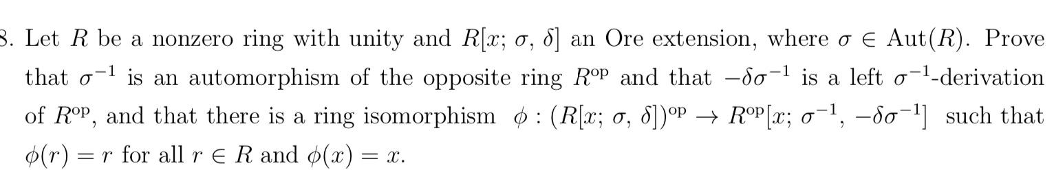 Solved In the following questions, M(n, R) denotes the ring | Chegg.com