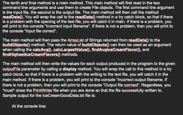 Solved Programming Project 7 - Ice Cream Analysis 2 Program | Chegg.com