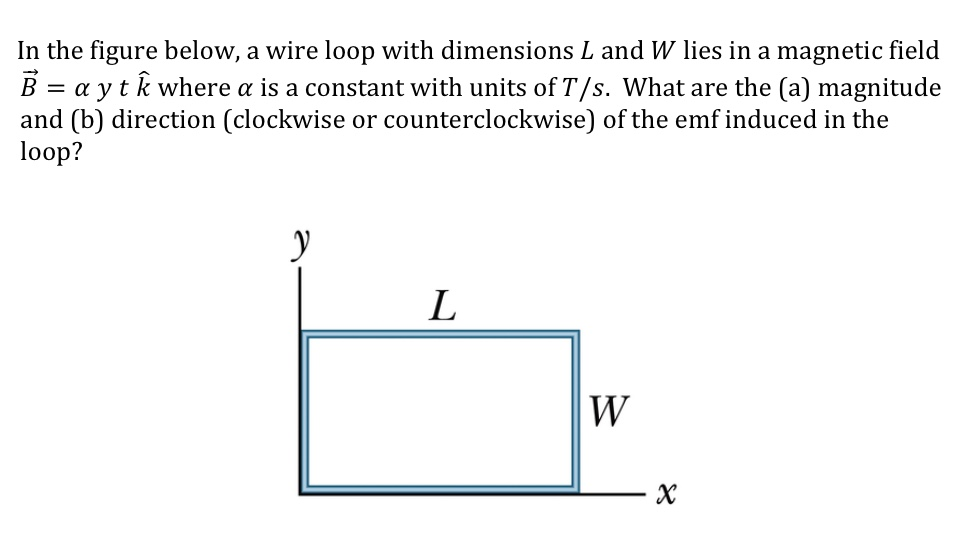 Solved In the figure below, a wire loop with dimensions L | Chegg.com