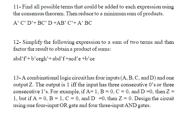 Solved 11- Find all possible terms that could be added to | Chegg.com